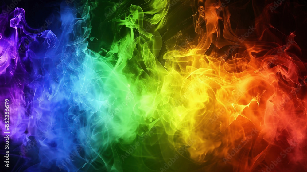 Optical light spectrum. Rainbow gradient background. Electromagnetic ...