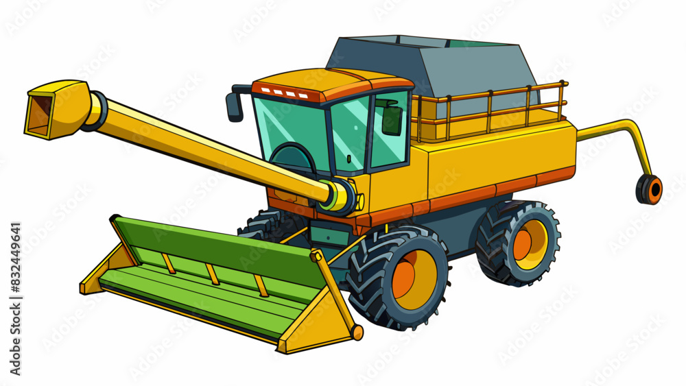 The combine is a marvel of engineering with its various parts working ...