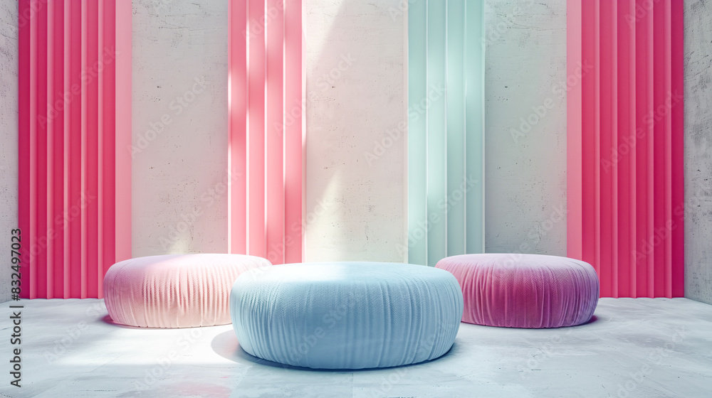 Minimalistic Abstract Background Soft Tones with Geometric Shapes ...