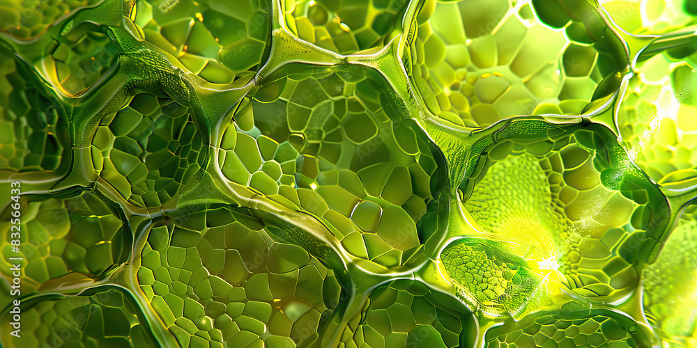 Chlorophyll Pigment Absorption: Close-up view of chlorophyll pigments ...