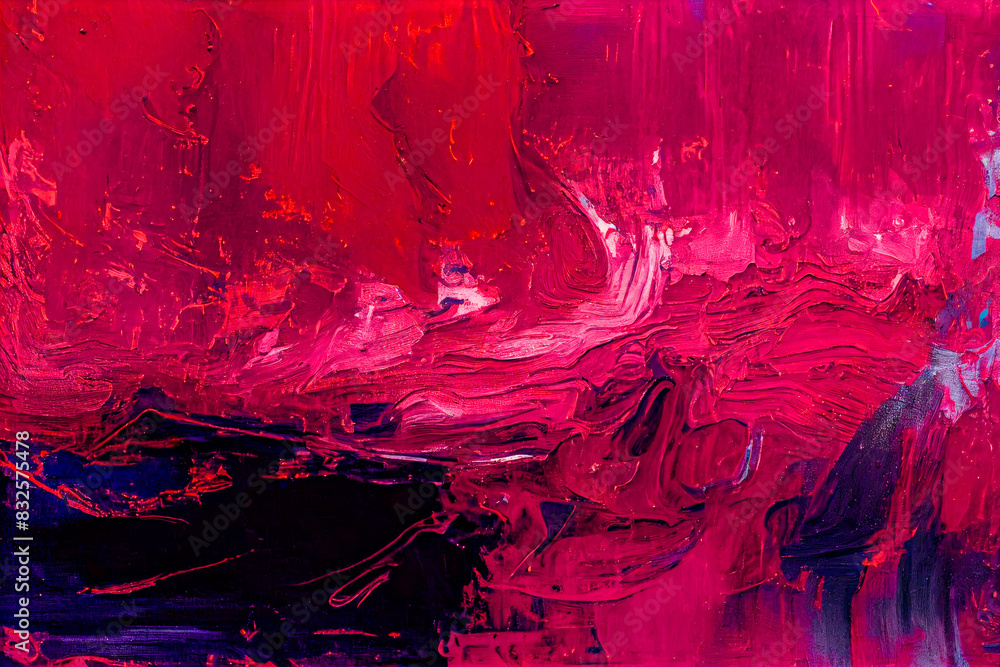 Red painted decorative plaster texture, scarlet rough stucco acrylic ...