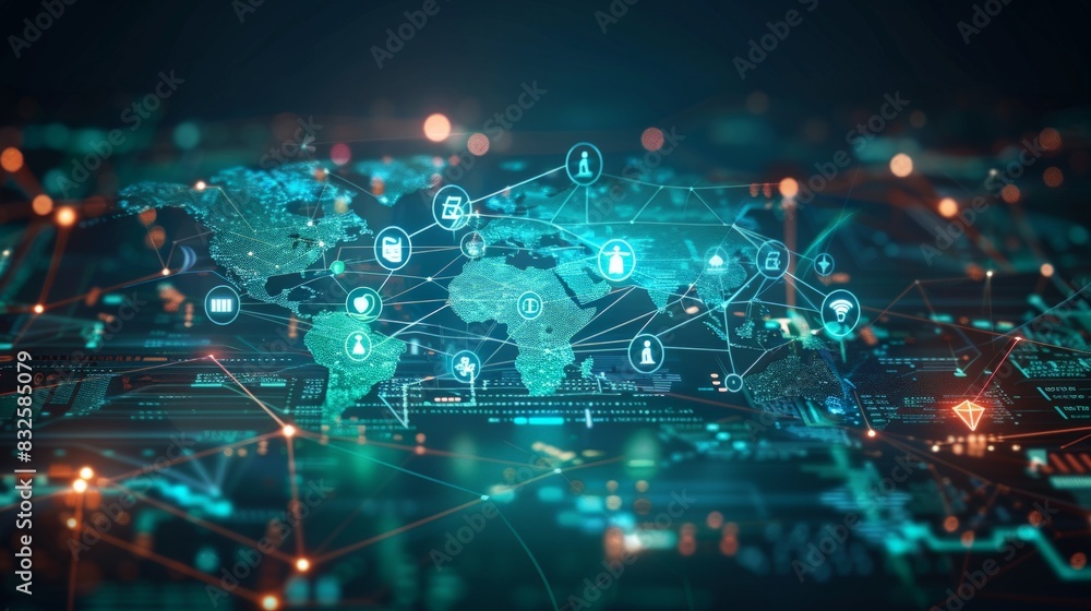 Global Health Network: Capture a public health background featuring a ...