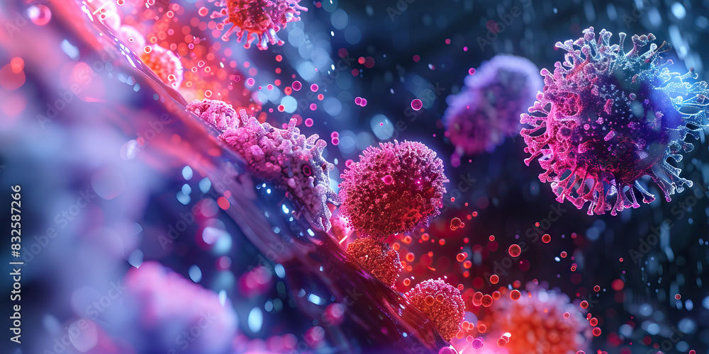 Host Immune Response Activation: High-resolution microscopy depicting ...