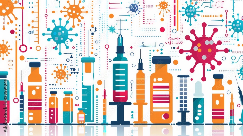 Vaccination Campaign: Illustrate a background image highlighting a ...