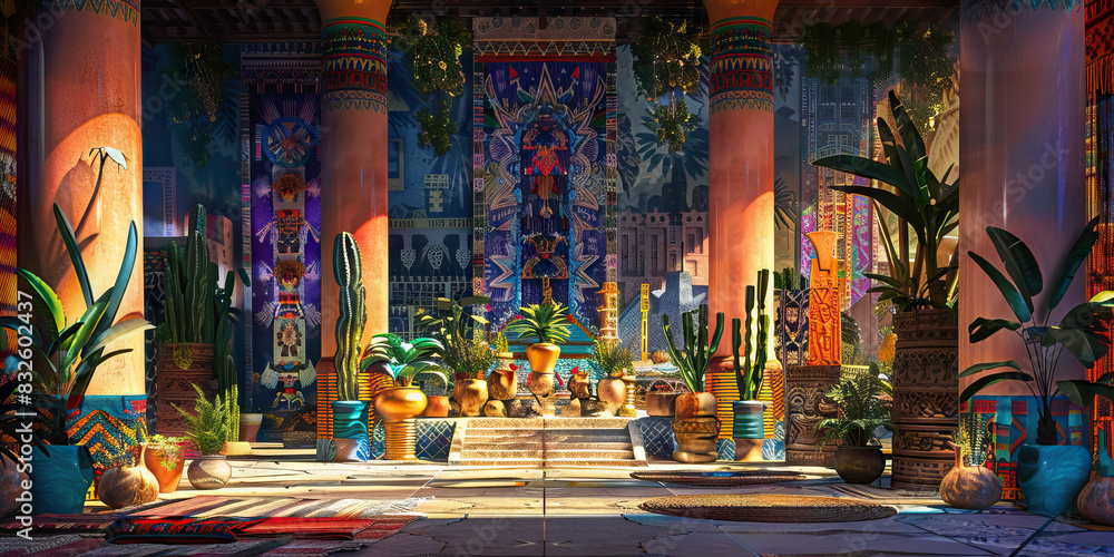 Cultural Diversity Symposium: Stage decorated with traditional ...