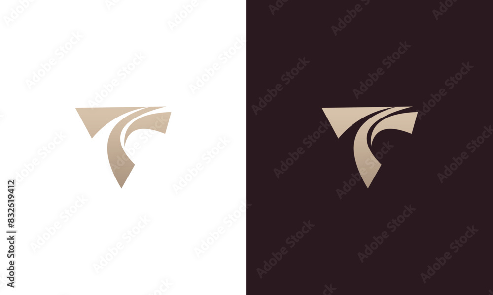 letter t monogram logo design vector Stock Vector | Adobe Stock