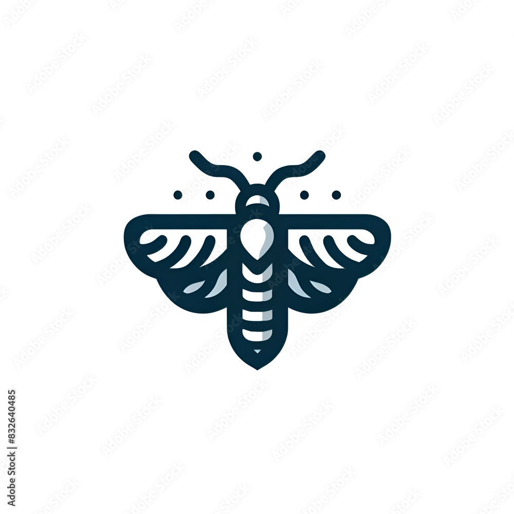 stylized moth emblem features a modern and dynamic design with bold ...