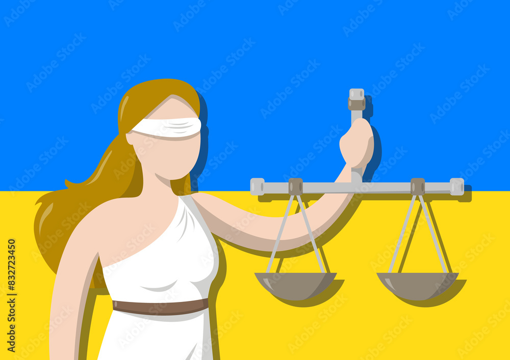 Justice in Ukraine, allegory of the ukrainian justice, lady of justice ...