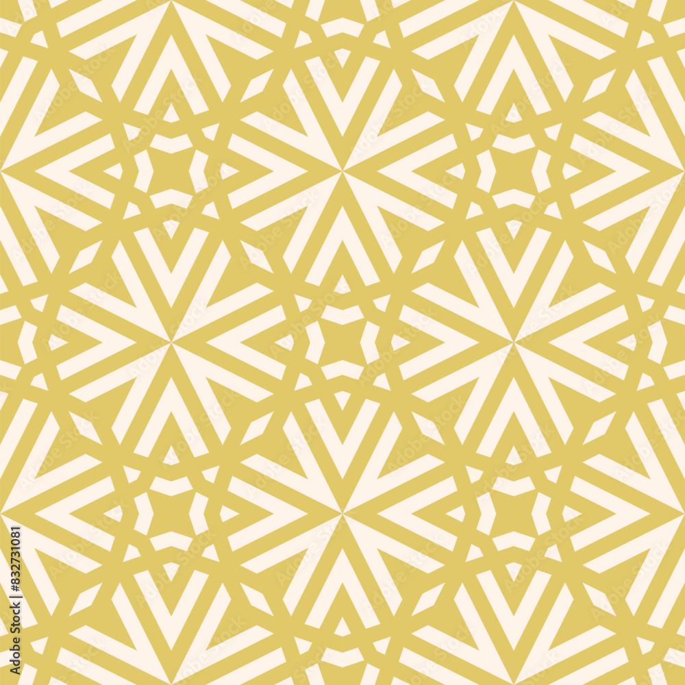 Vector golden geometric graphic texture. Elegant seamless pattern with ...