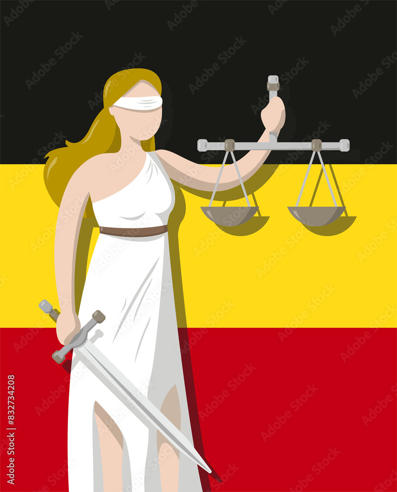 Justice in Germany, allegory of the german justice, lady of justice ...