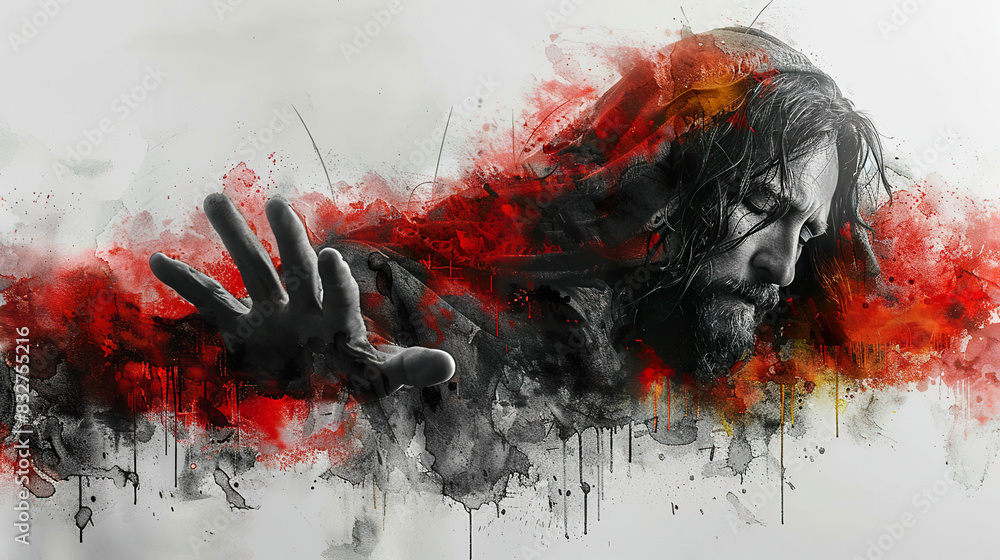 Jesus Christ Rejecting the World and Embracing Sacrifice. Generated by ...