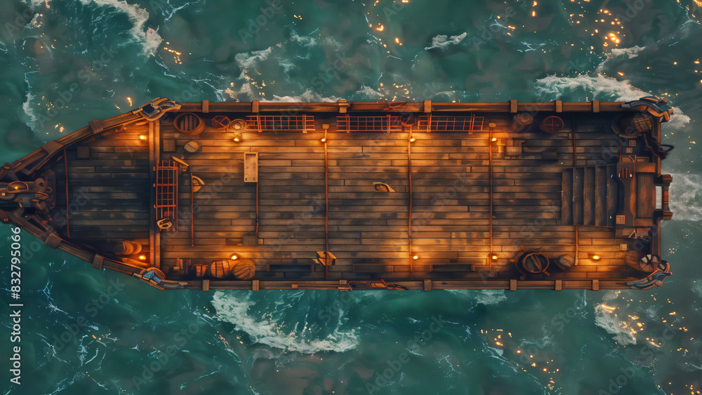 Sea Ship Battlemap DnD,RPG Map for Dungeons and Dragons, Sea Stock ...