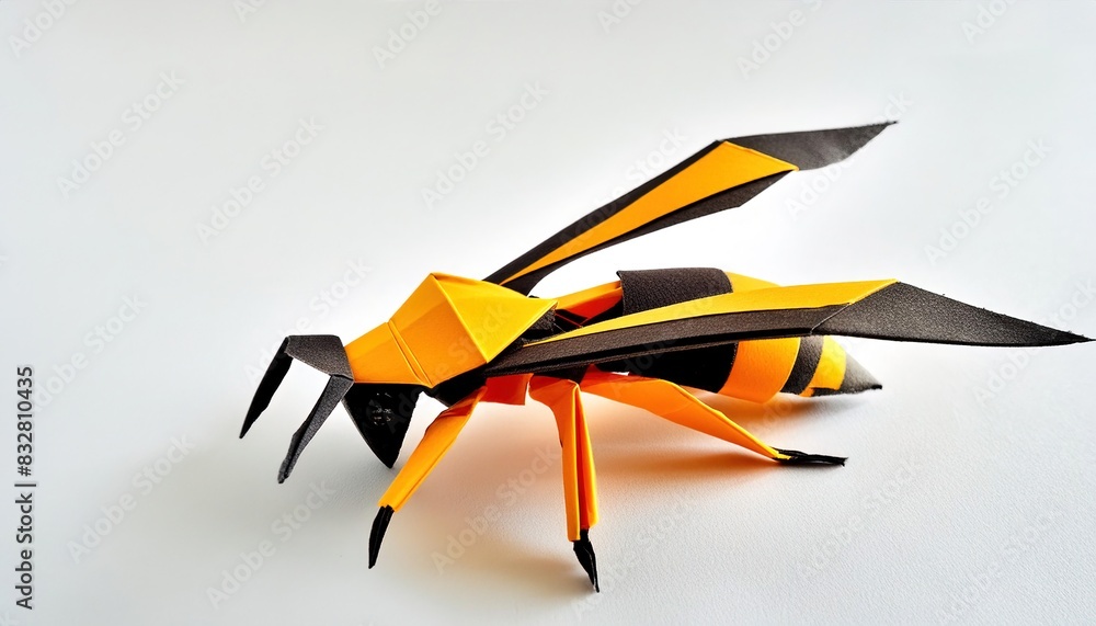 Animal concept origami isolated on white background of an Asian ...