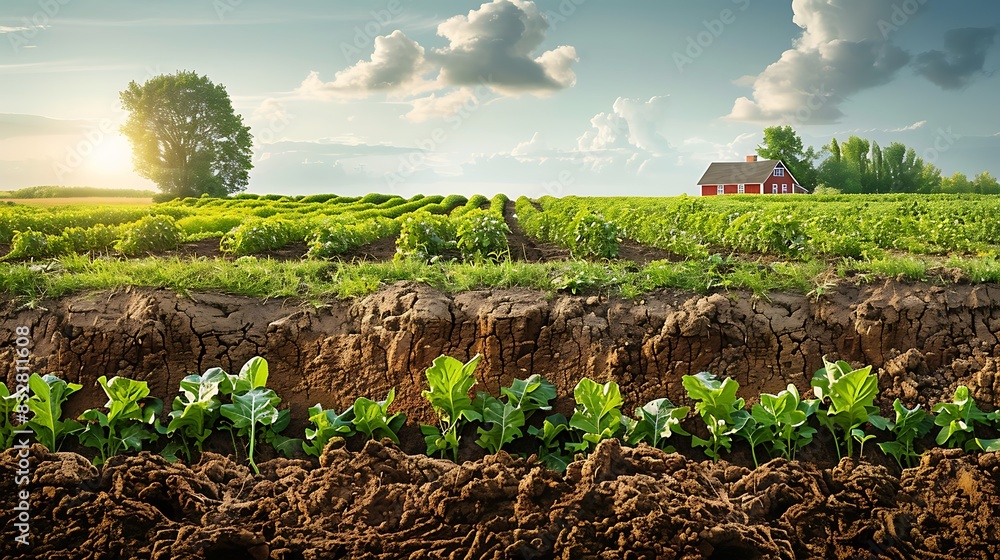 detailed infographic comparing traditional crop rotation practices and ...