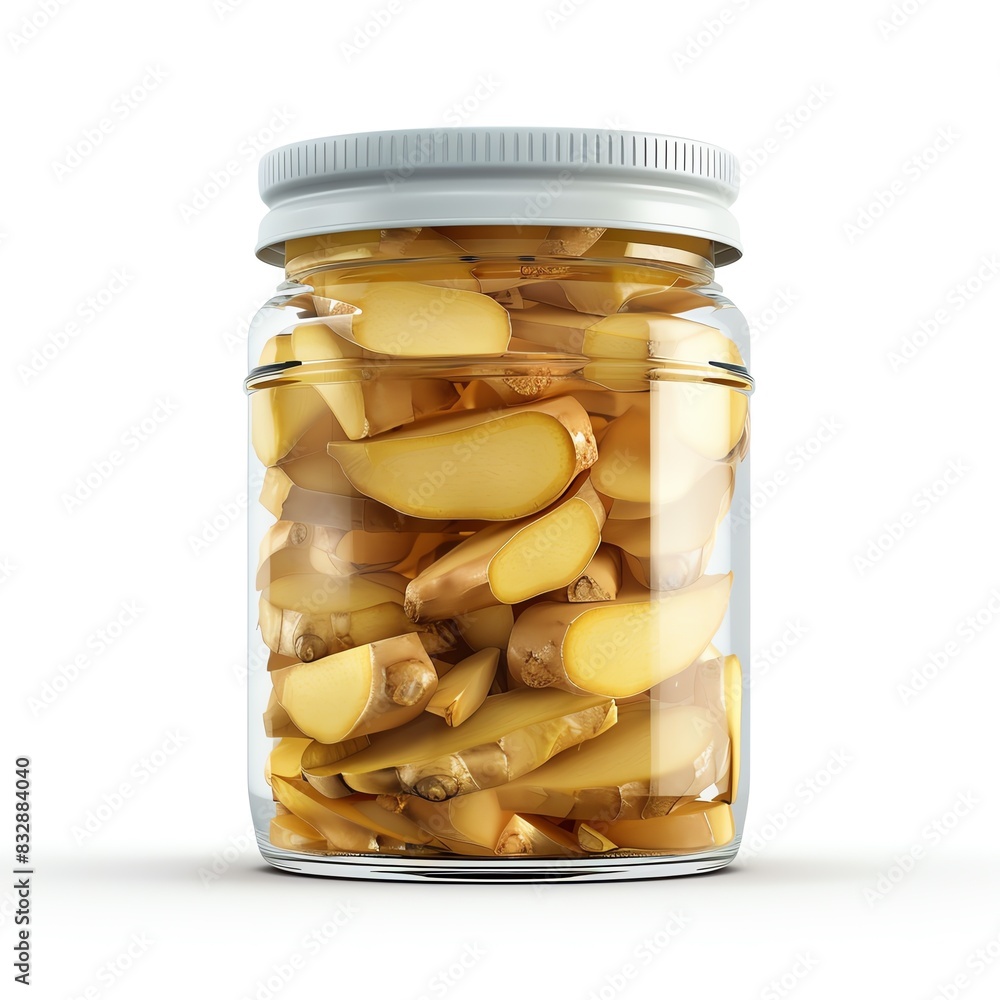 Pickled Ginger Container, isolated white background, without shadow ...