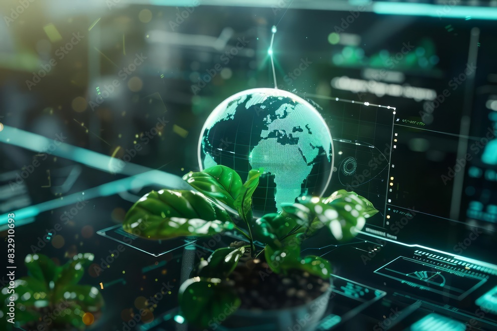 Earthfriendly innovations reduce environmental impact, shown in a ...