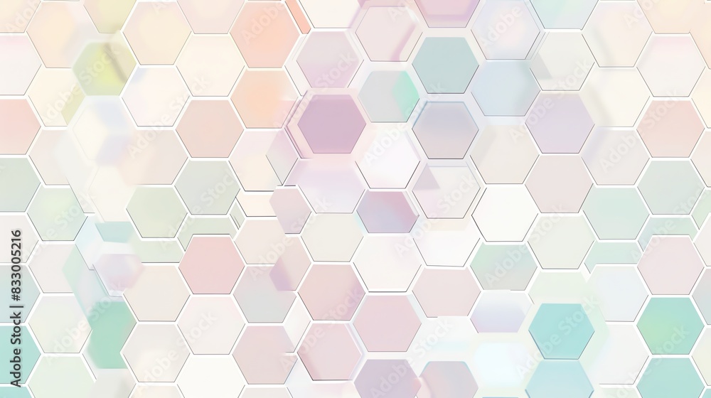 Hexagonal grid pattern, rule of thirds, flat design, white background ...