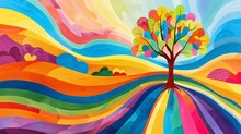 Colorful Abstract Tree A Free Stock Photo - Public Domain Pictures