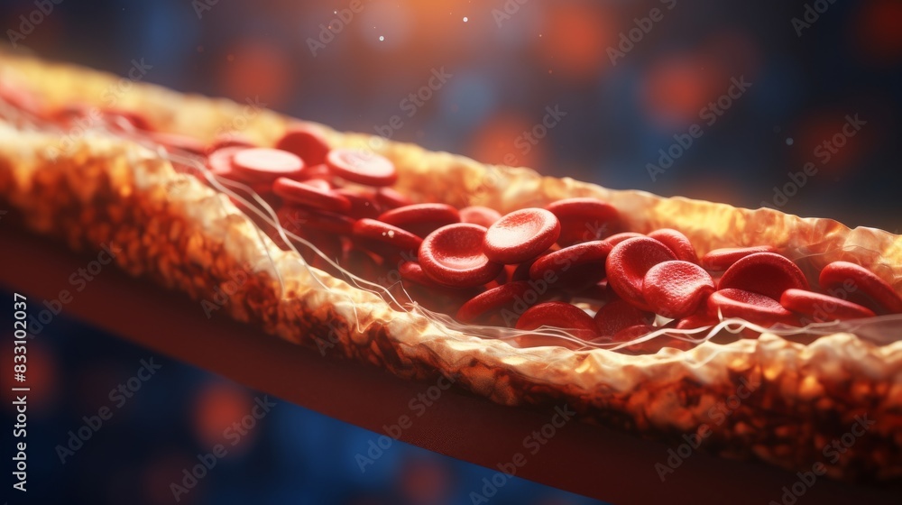 Constricted Arteries due to Bad Cholesterol Buildup - Medical 3D ...