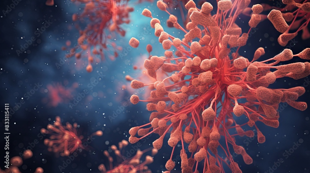 Visualizing Tuberculosis in Lungs - 3D Medical Illustration Showing ...