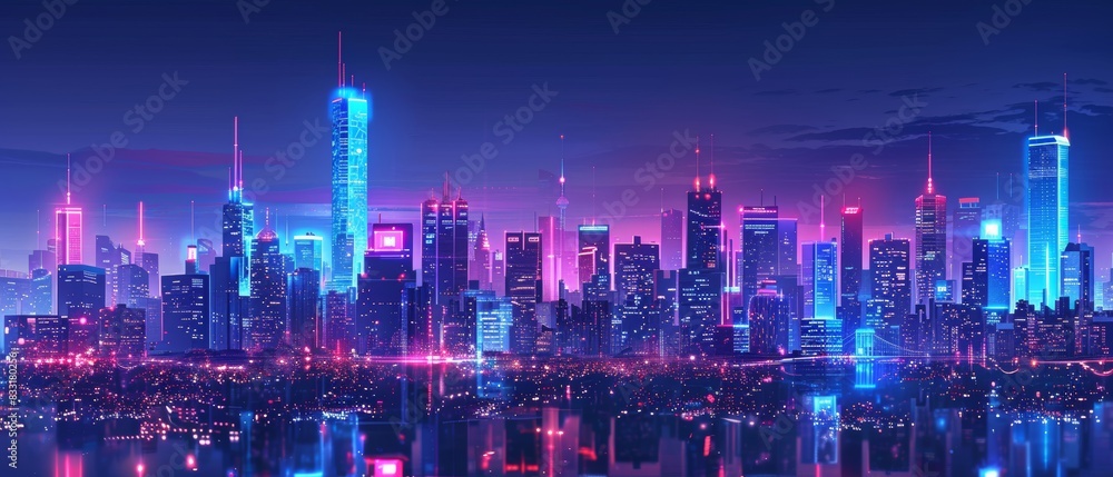 Smart city with autonomous public transport, digital network overlays ...