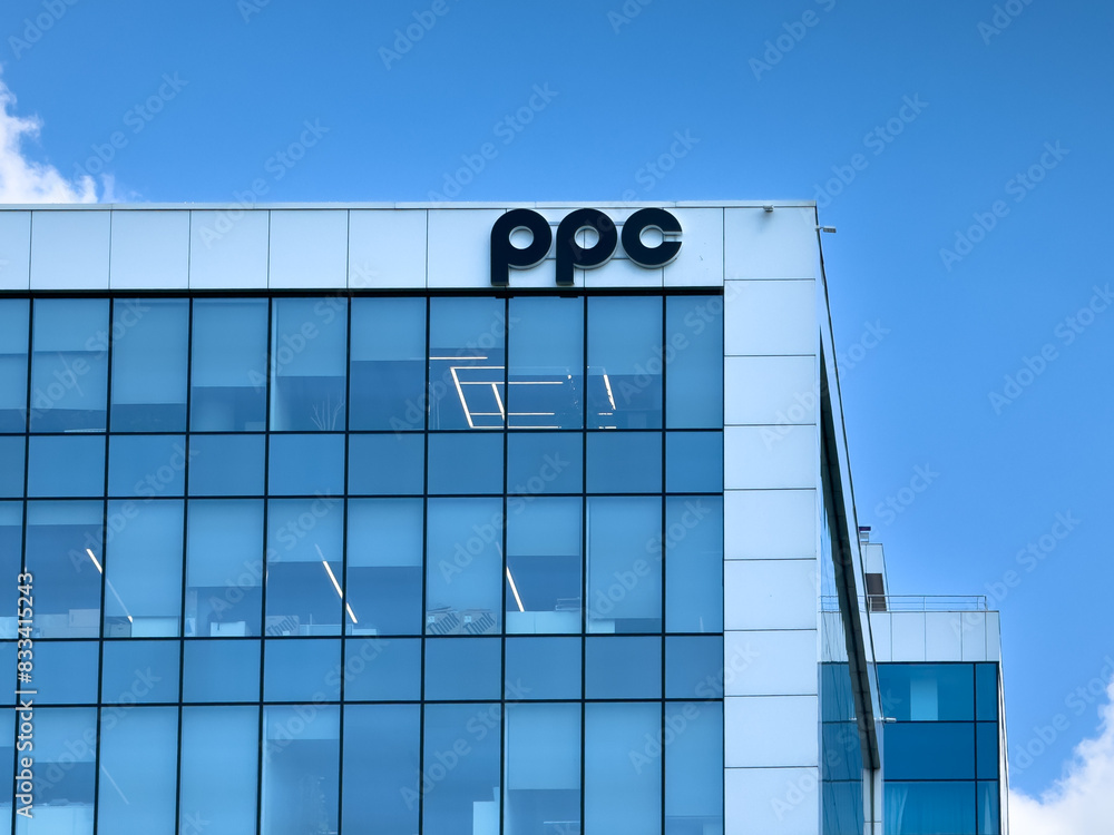 Bucharest, Romania - 8 May 2024: PPC Group logo. Logo sign of PPC, the ...