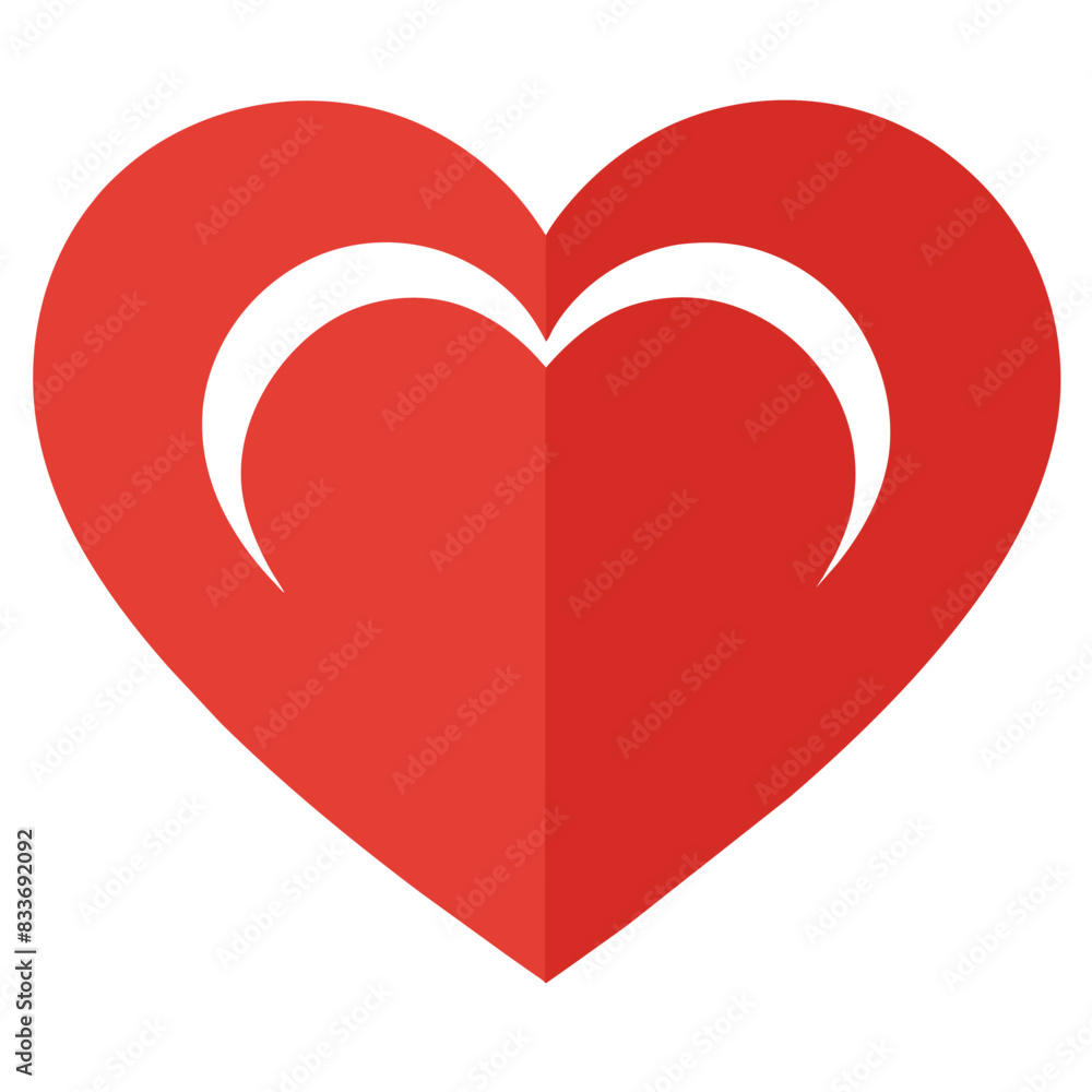 Vector de Stock Red Heart Icon Bold and Simple Love Symbol Vector ...