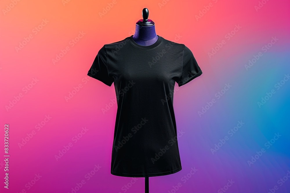 T-shirt mockup showing design placement. Ideal for clothing designers ...