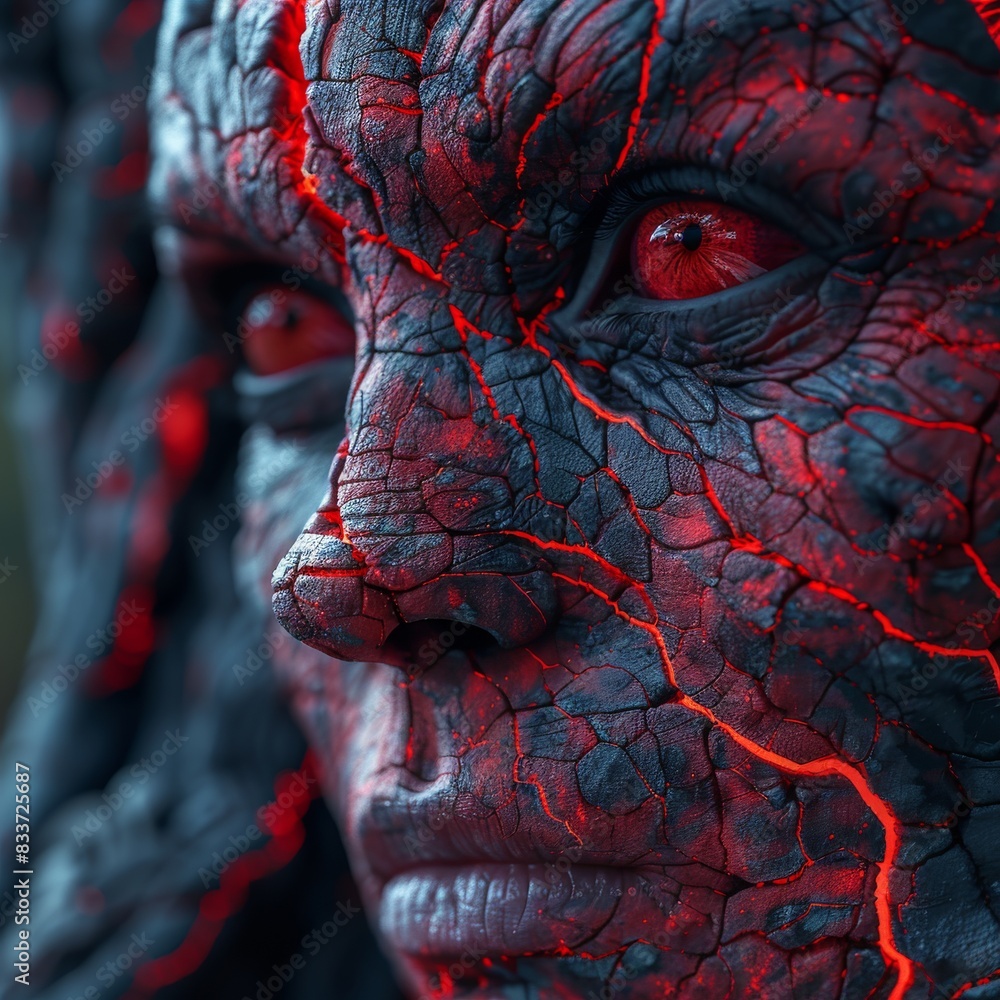 Bewitching Crimson Horror - Abstract Portrait of Corrupted Plant Entity ...