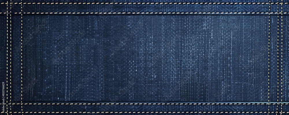 Denim Template A rectangular denim blue frame with thin white lines and ...