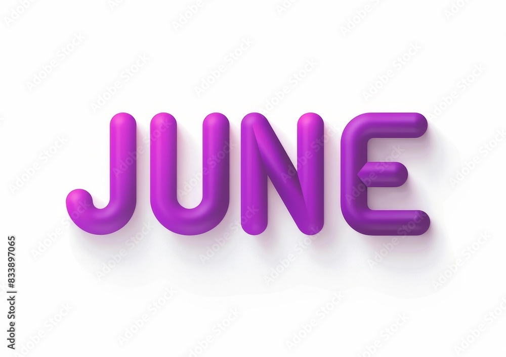 logo with text "JUNE", purple, simple shapes, white background ...