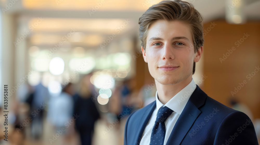 Confident young businessman portrait. Headshot of a young businessman ...