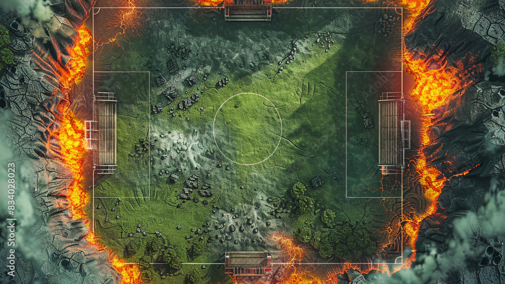 Soccer Stadium Battlemap DnD,game background,sport background stadium ...
