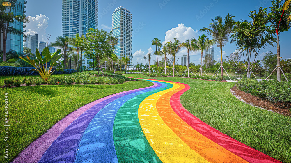 Rainbow Pathway of Inclusivity Urban Park Promoting Equality and ...