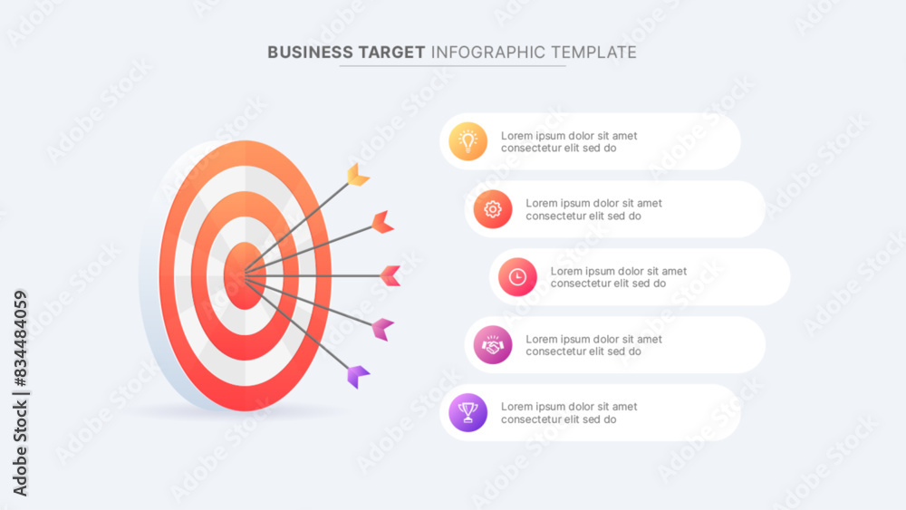 Business Goals Targets Infographic Design Template Stock Vector | Adobe ...