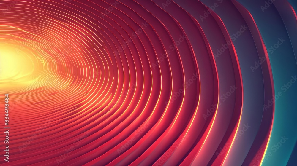 gradient noise concentric circles flat design side view visual effects ...