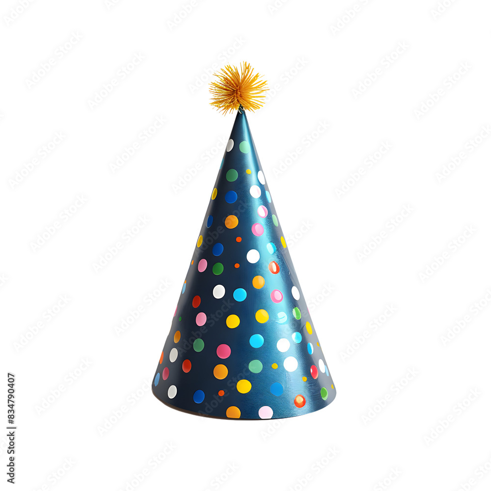 birthday party hat isolated on transparent background generative ai ...