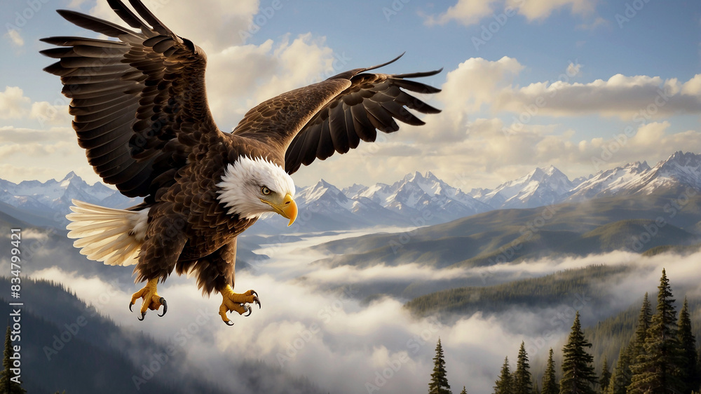 Foto de Stock Explore the Bald Eagle's journey from endangered species ...
