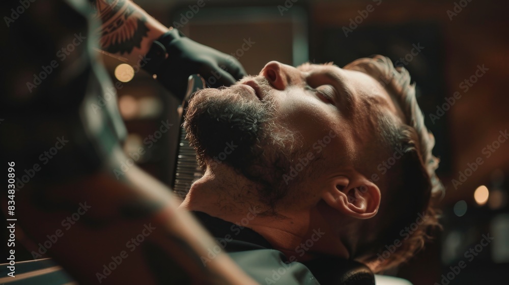 Personalized Summer Haircut: A Skilled Barber Providing a Custom Style ...