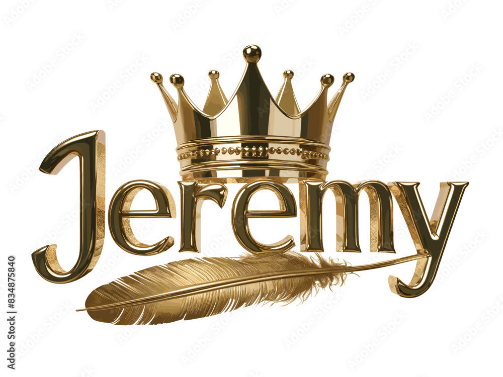 Jeremy Name Logo Design Background, Jeremy Name in Elegant Font, Gold ...