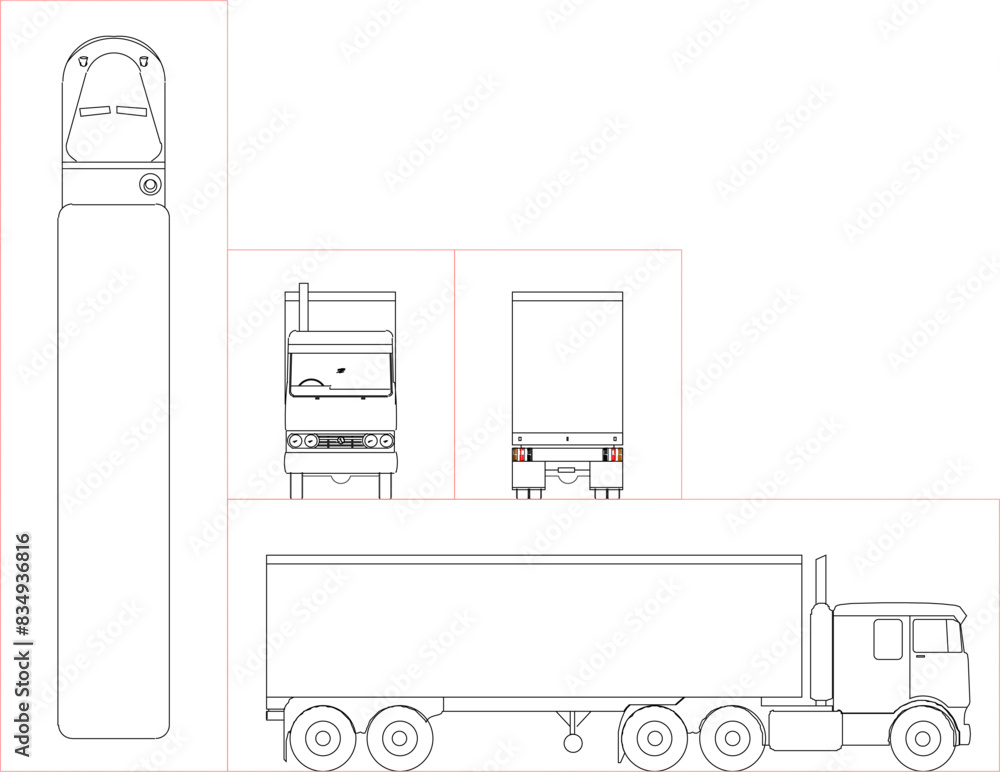Sketch illustration vector detailed design drawing of industrial ...