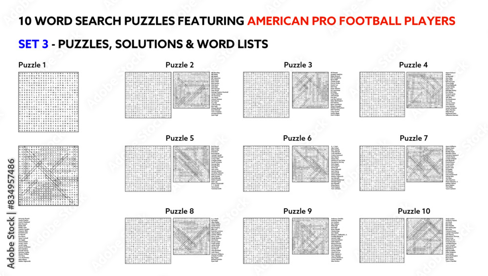 Scalable Vector Word Search Puzzles: Fun and Educational Activities ...