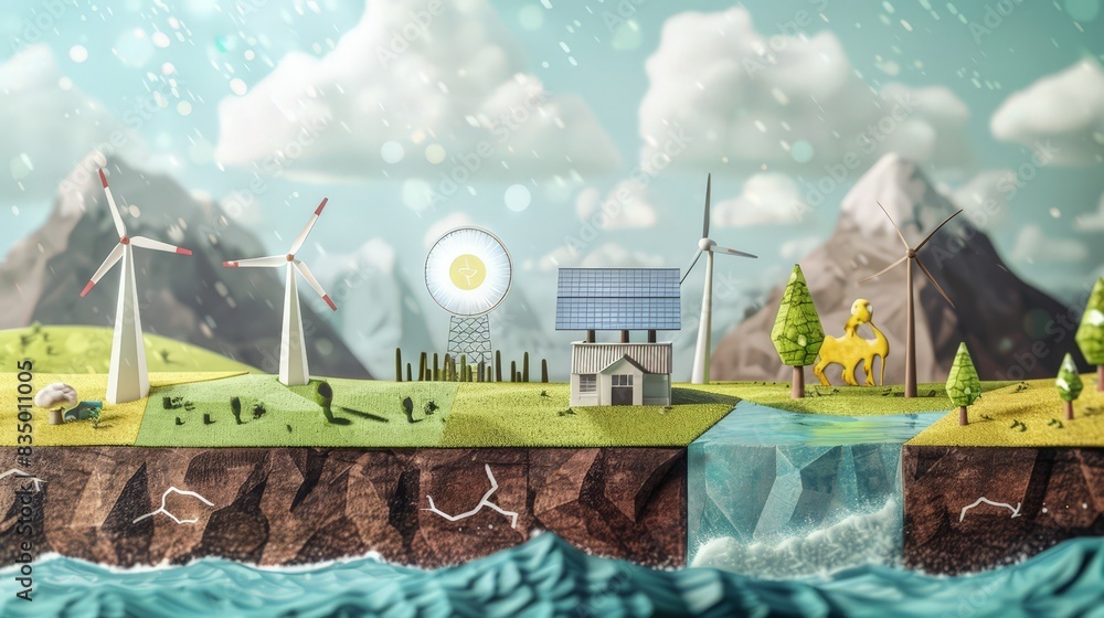 Illustrate a comparison chart of different types of renewable energy ...