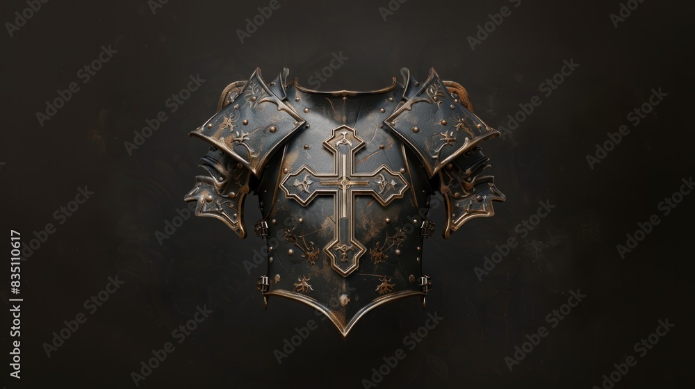 The Holy Knight: Armor of Christ. Medieval armor with ornate ...