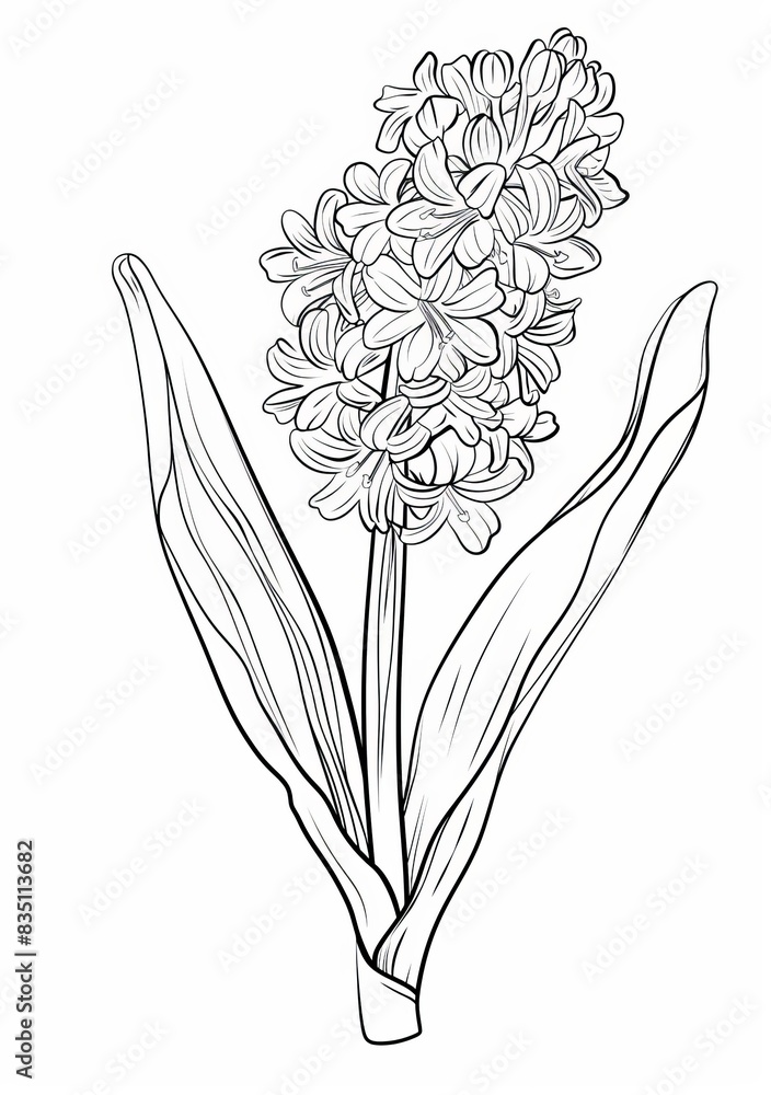 This simple coloring page features a detailed outline of a single ...