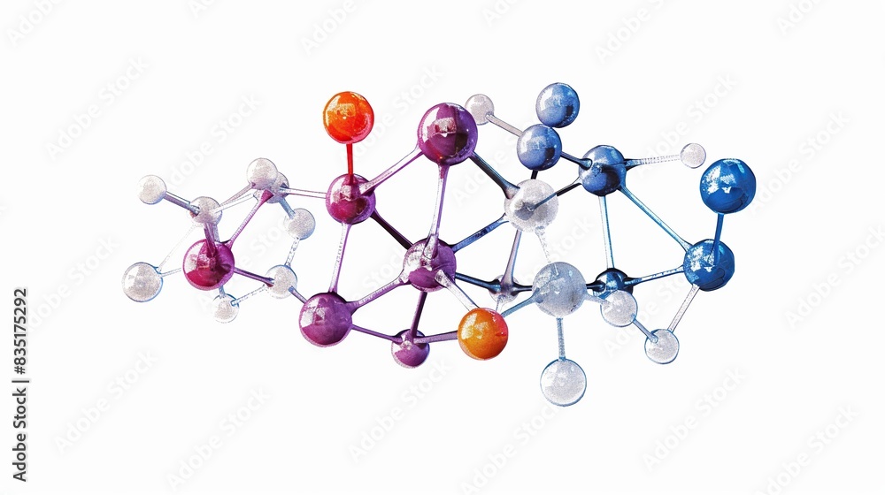 Detailed and clear diagram of the chemical structure for medical ...