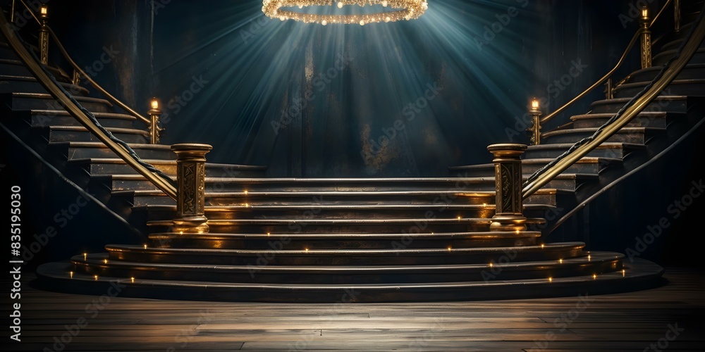 Symbolizing upward movement and aspiration: An elegant staircase in a ...