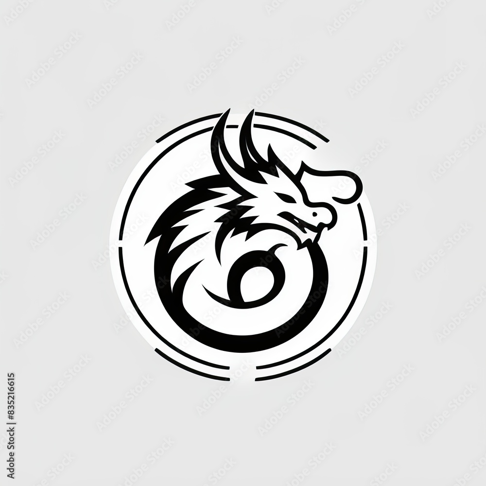 dragon vector design. chinese new year shio. logo gaming. icon apps ...