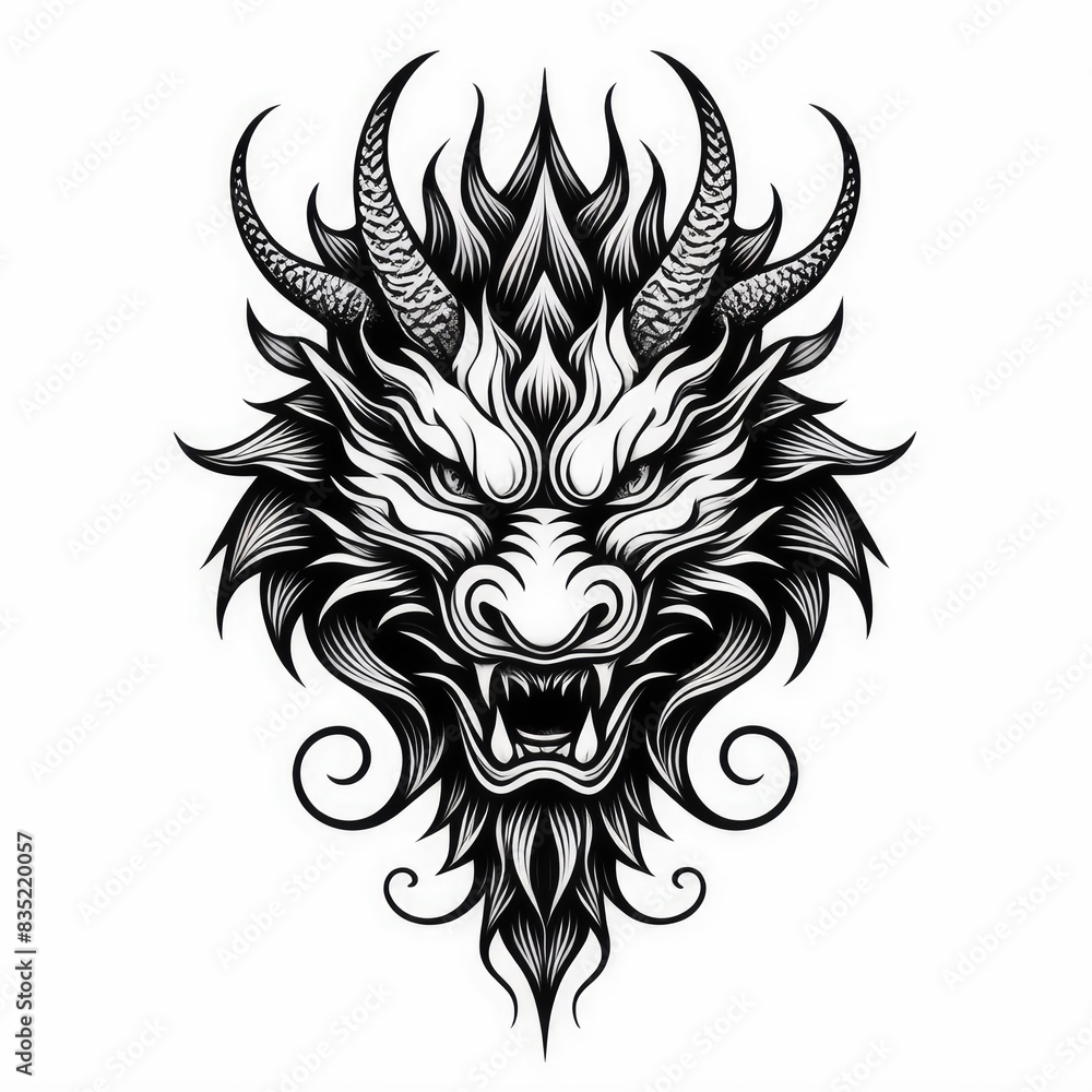 dragon vector design. chinese new year shio. logo gaming. icon apps ...