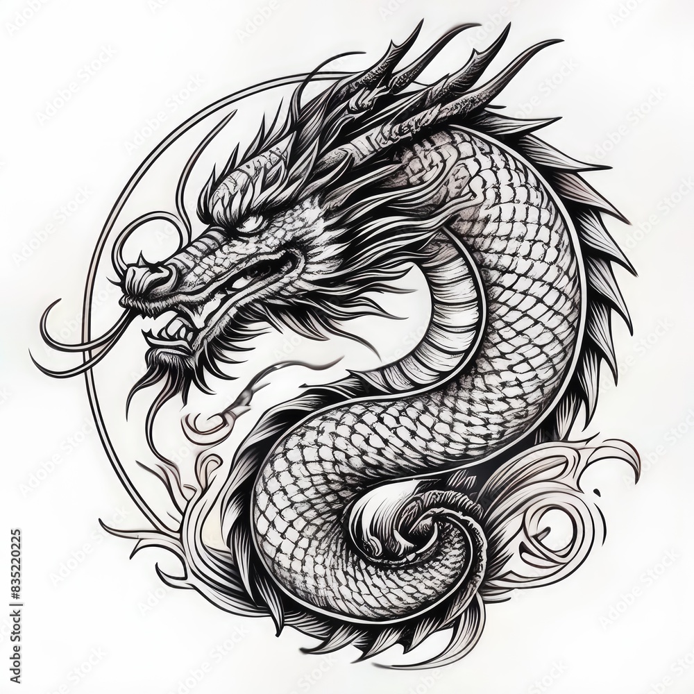 ภาพประกอบ Stock dragon vector design. chinese new year shio. logo ...